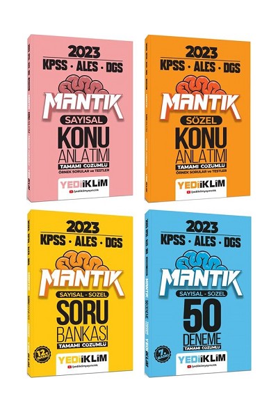 Yediiklim Yayınları 2023 KPSS-ALES-DGS Sayısal Mantık Konu - Sözel Mantık Konu - Sayısal-Sözel Mantık Soru -Sayısal-Sözel Mantık 50 Deneme Yediiklim Yayınları 2023 KPSS-ALES-DGS Sayısal Mantık Konu - Sözel Mantık Konu - Sayısal-Sözel Mantık Soru -Sayısal-Sözel Mantık 50 Deneme