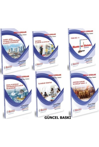İlkumut Yayıncılık AÖF Iş Sağlığı ve Güvenliği 2. Sınıf 4. Yarıyıl Bahar Dönemi Konu Anlatımlı Soru Bankası Set (Ciltli)