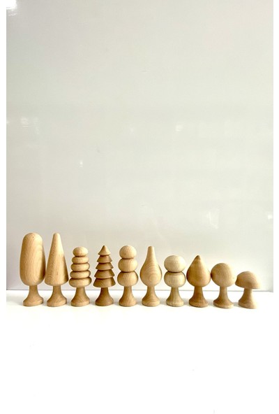 Bilmiş Çocuk Waldorf Ahşap Ağaç Oyun Seti 10’lu