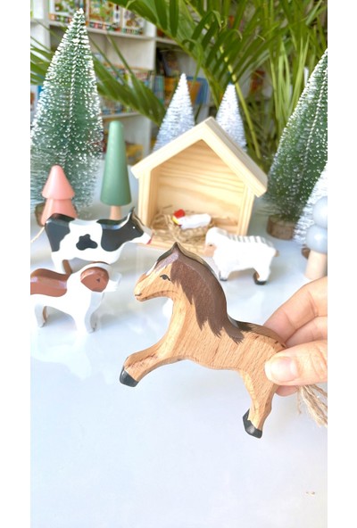 Bilmiş Çocuk Waldorf Ahşap Çiftlik Hayvan Seti 6 Lı Bilmiş Çocuk Waldorf Ahşap Çiftlik Hayvan Seti 6 Lı