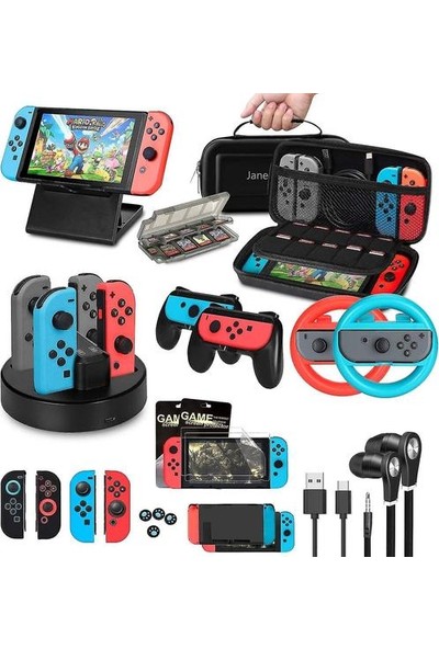 Htcoltd Bundle Nintendo Aksesuarları Kiti Taşıma Çantası (Yurt Dışından)