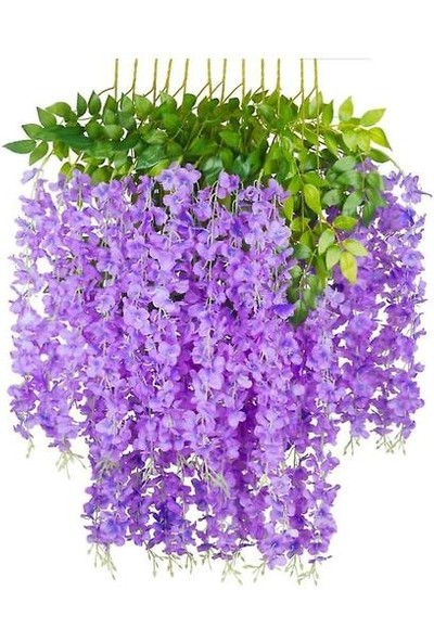 HTColtd 12 Adet Wisteria Yapay Çiçek 43.5 Inç Gür Çelenk Asma Düğün Partisi (Mor) (Yurt Dışından) HTColtd 12 Adet Wisteria Yapay Çiçek 43.5 Inç Gür Çelenk Asma Düğün Partisi (Mor) (Yurt Dışından)