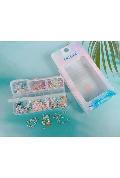 Ocean Tırnak Süsleme ve Makyaj Taşı, Kolay Uygulanabilir, Nail Art Tırnak Süsleme ve Makyaj Taş Set