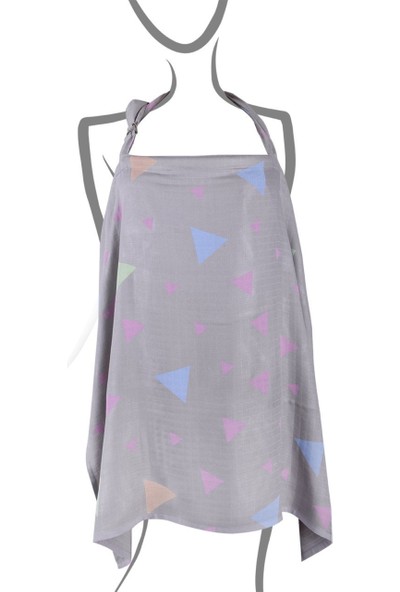 Bebekish Emzirme Önlüğü - Grey Triangle Bebekish Emzirme Önlüğü - Grey Triangle