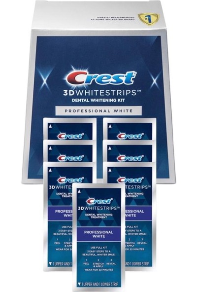 Crest 3D White Professional White Diş Beyazlatma Bantları - 14 Bant - 7'lı Crest 3D White Professional White Diş Beyazlatma Bantları - 14 Bant - 7'lı