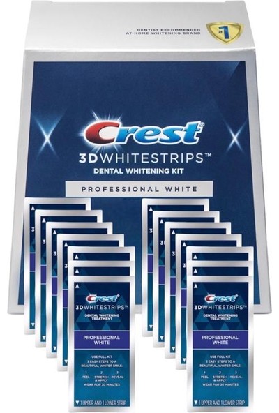 Crest 3D White Professional White Diş Beyazlatma Bantları - 28 Bant - 14'lü Crest 3D White Professional White Diş Beyazlatma Bantları - 28 Bant - 14'lü
