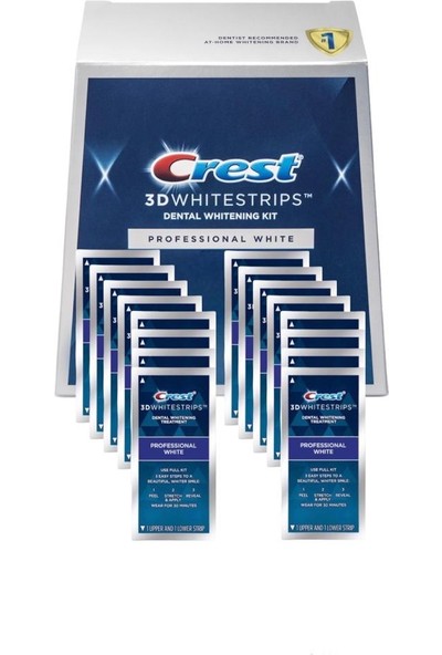 Crest 3D White Professional White Diş Beyazlatma Bantları - 32 Bant - 16'lı Crest 3D White Professional White Diş Beyazlatma Bantları - 32 Bant - 16'lı