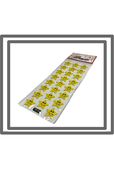 Ticon Sticker Yıldız Gülen Yüz - 2 Set Ticon Sticker Yıldız Gülen Yüz - 2 Set