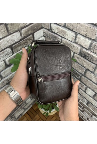Asyaclub Hakiki Deri Erkek Kahverengi Mini El Çantası Asyaclub Hakiki Deri Erkek Kahverengi Mini El Çantası