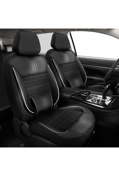Nice Shop Skoda Fabia Uyumlu Koltuk Kılıfı Carbon Deri - Siyah