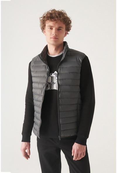 AVVA Dik Yaka Yelek_antrasit