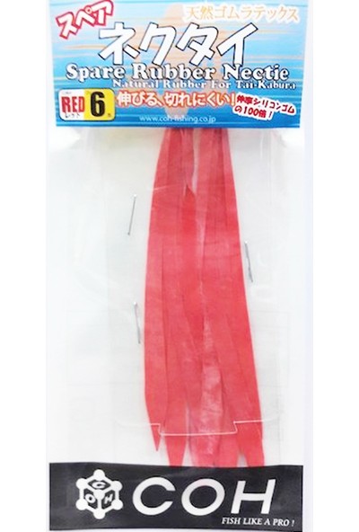 Coh Natural Nectie Tai Rubber Kuyruk - Red Coh Natural Nectie Tai Rubber Kuyruk - Red