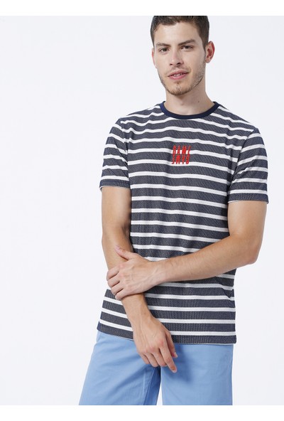 Limon T-Shirt, 2xl, Beyaz - Lacivert