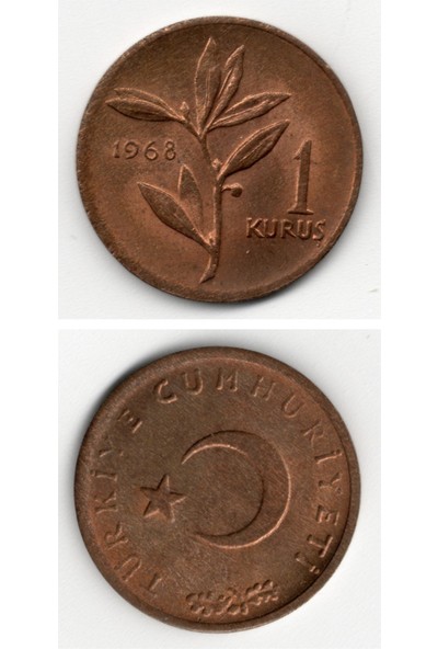 Benim Koleksiyonum 1 Kuruş (1968) Çil Eski Madeni Para Benim Koleksiyonum 1 Kuruş (1968) Çil Eski Madeni Para