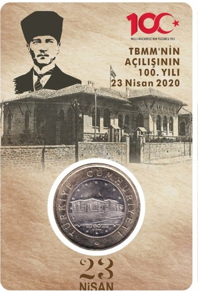 Benim Koleksiyonum Tbmm'nin Açılışının 100. Yıl (Tedavül) Hatıra Parası Benim Koleksiyonum Tbmm'nin Açılışının 100. Yıl (Tedavül) Hatıra Parası