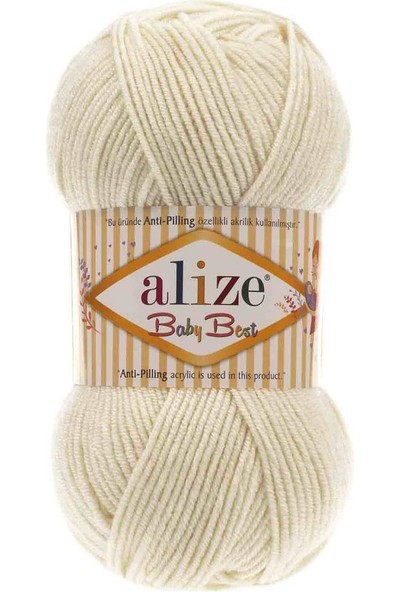 Alize Baby Best El Örgü Ipi Açık Krem 062 Alize Baby Best El Örgü Ipi Açık Krem 062
