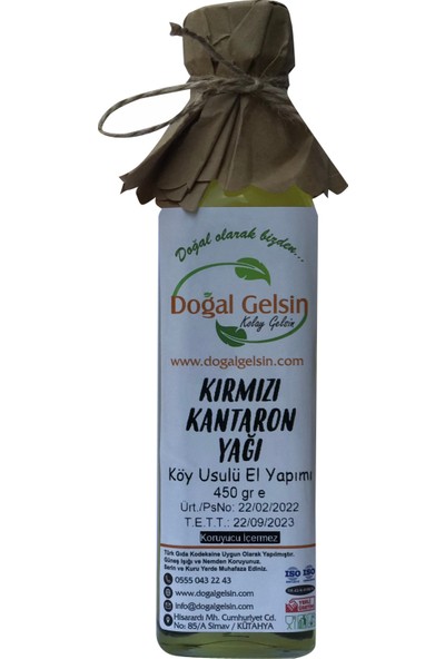 Doğal Gelsin Kolay Gelsin Doğal Gelsin Kırmızı Otlu Kantaron Yağı - 450 gr Doğal Gelsin Kolay Gelsin Doğal Gelsin Kırmızı Otlu Kantaron Yağı - 450 gr