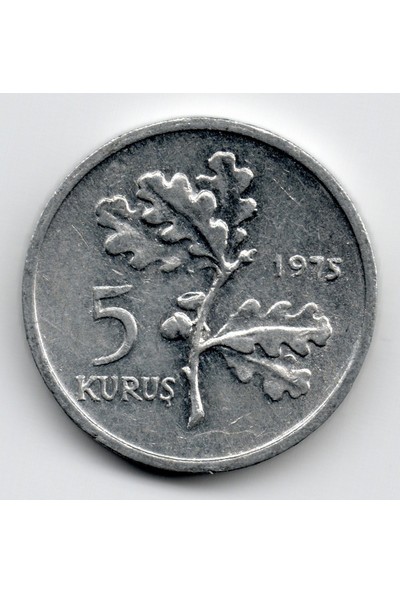 Benim Koleksiyonum 5 Kuruş (1975) Çil Eski Madeni Para Benim Koleksiyonum 5 Kuruş (1975) Çil Eski Madeni Para
