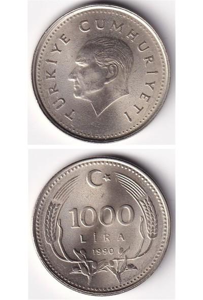 Benim Koleksiyonum 1.000 Lira (1990) Çil Eski Madeni Para Benim Koleksiyonum 1.000 Lira (1990) Çil Eski Madeni Para