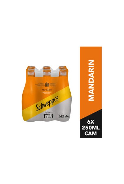 Schweppes Mandarin Cam Şişe 6 x 250 ml