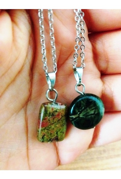 Rare Stones Ikili Kuvars Taş Gümüş Kolye Rare Stones Ikili Kuvars Taş Gümüş Kolye