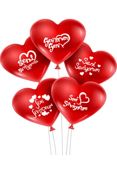 Nefertiya Seni Seviyorum Yazılı 30 Lu Kalp Balon Nefertiya Seni Seviyorum Yazılı 30 Lu Kalp Balon