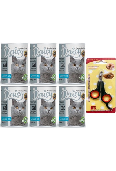 Steril Somonlu Kedi Konservesi 6X400G ve Tırnak Makası Steril Somonlu Kedi Konservesi 6X400G ve Tırnak Makası