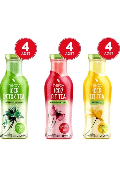 Herby Iced Tea Soğuk Bitki Meyve Çayı Deneme Paketi 12 x 250 ml Herby Iced Tea Soğuk Bitki Meyve Çayı Deneme Paketi 12 x 250 ml