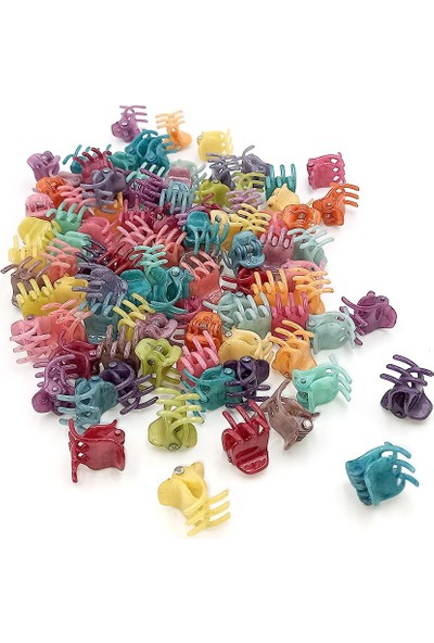 Artikel 100'LÜ Akrilik Mandal Toka Seti Saç Tokası, Saç Aksesuarı