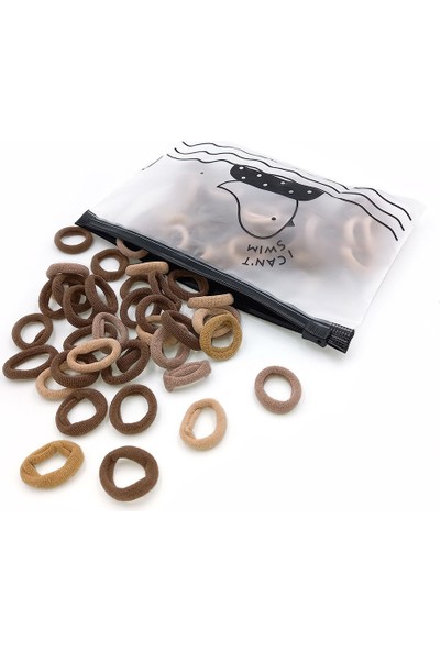 Artikel 100 'lü Kahverengi Lastik Toka, Saç Tokası, Saç Aksesuarı