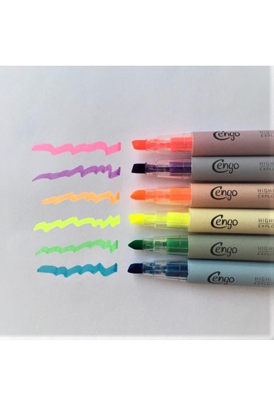 Highlighter Fosforlu Kalem 6’lı Set