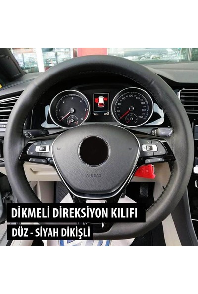 Volkswagen cc Uyumlu Deri Direksiyon Kılıfı Kaliteli Dikmeli