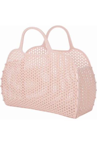 Beorbe Plastik Plaj Çantası Pembe Beorbe Plastik Plaj Çantası Pembe
