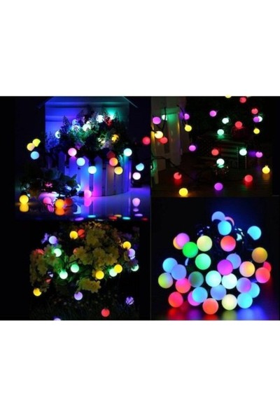 XMarket 5 Metre 28 LED Pilli Rgb Çok Renkli Mini Top Şeklinde LED
