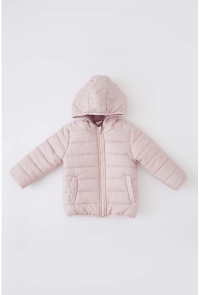 DeFacto Kız Bebek Regular Fit Kapüşonlu Cepli Kapitone Polar Astarlı Mont X5158A222AU DeFacto Kız Bebek Regular Fit Kapüşonlu Cepli Kapitone Polar Astarlı Mont X5158A222AU