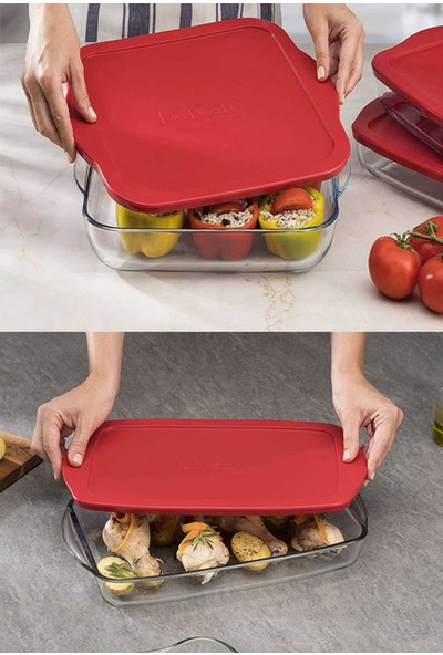 Paşabahçe 2 Adet Plastik Kapaklı Borcam 3850 cc - 3200 cc