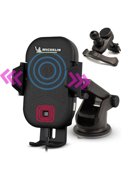 Michelin MC33368 Wireless Telefon Şarj Cihazı ve Dokunmatik Akıllı Telefon Tutucu Michelin MC33368 Wireless Telefon Şarj Cihazı ve Dokunmatik Akıllı Telefon Tutucu