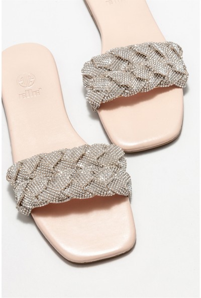 Elle Shoes Naturel Kadın Düz Terlik