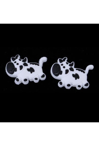 2x2 Parça Tenis Raket Şok Emici Titreşim Sönenleyicileri Beyaz Inek 2 Pcs 2x2 Parça Tenis Raket Şok Emici Titreşim Sönenleyicileri Beyaz Inek 2 Pcs