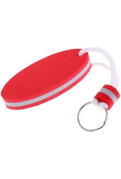 7xoval Şekilli Eva Köpük Yüzen Anahtar Yüzük Teknesi Anahtarlık Kırmızı 7 Pc