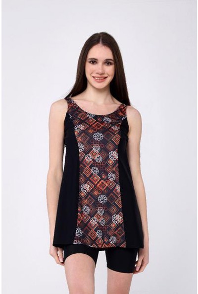 Remsa Mayo Taytlı Elbise Mayo Yarı Kapalı Mayo 2417 Siyah