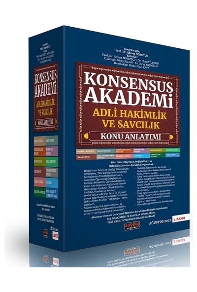 Savaş Yayınevi Konsensus Akademi Adli Hakimlik ve Savcılık Konu Anlatımı 2022 Savaş Yayınevi Konsensus Akademi Adli Hakimlik ve Savcılık Konu Anlatımı 2022