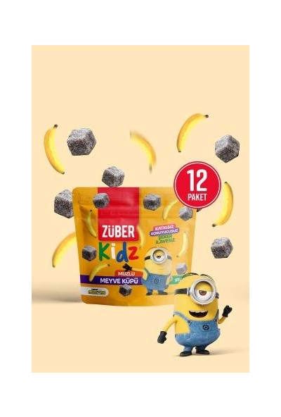 Züber Kidz Meyve Küpü Muzlu - 12 Adet x 49GR Züber Kidz Meyve Küpü Muzlu - 12 Adet x 49GR