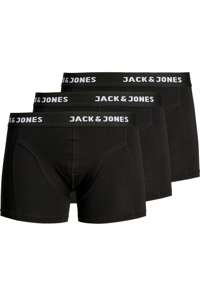 Jack & Jones Erkek Siyah Renk 3 Lü Boxer 12214348 Jack & Jones Erkek Siyah Renk 3 Lü Boxer 12214348