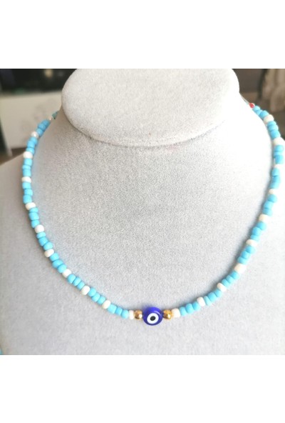 Melek Bujiteri Nazar Boncuklu Çocuk Kolye Unisex