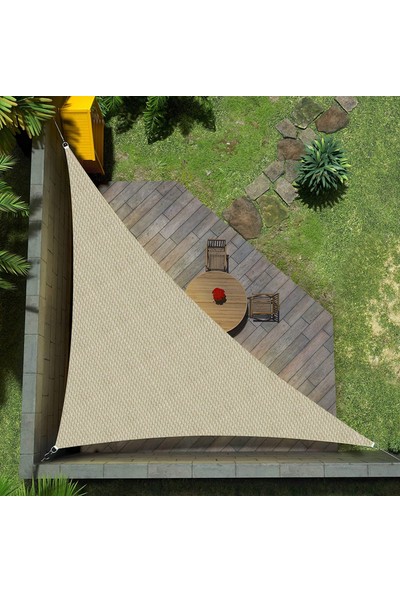 Yıldız Sizenelazım Krem Jüt Üçgen Gölgelik 4X4X5.65 mt