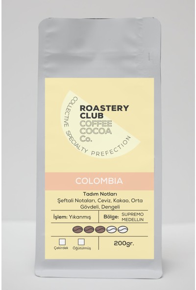 Roastery Club Colombia Supremo Medellin Filtre Kahve 200 gr