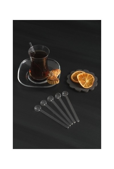 Milea Lüx Sade Cam Çay Kaşığı Seti 6'lı Milea Lüx Sade Cam Çay Kaşığı Seti 6'lı