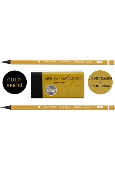 Faber Castell Gold Serisi Özel Sınav Seti(2 Adet Kalem+1 Adet Silgi) Faber Castell Gold Serisi Özel Sınav Seti(2 Adet Kalem+1 Adet Silgi)