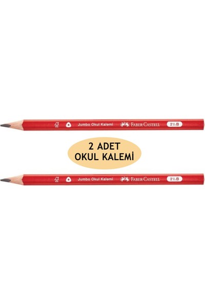Faber Castell Jumbo Okul Kurşun Kalemi 2.5b - 2 Adet Faber Castell Jumbo Okul Kurşun Kalemi 2.5b - 2 Adet